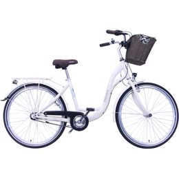 Cityrad FASHION LINE "3-Gang Citybike" Fahrräder Gr. 43 cm, 26 Zoll (66,04 cm), beige (creme, creme)