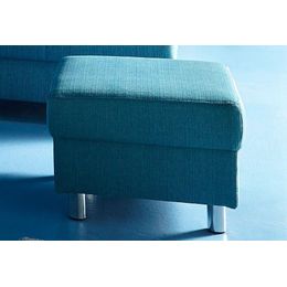 Hocker Inosign "Jamie" Gr. B/H/T: 54cm x 38cm x 54cm, Struktur fein, blau (petrol)