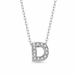 Kette mit Anhänger dKeniz "Buchstabe D 925/- Sterling Silber" Halsketten Gr. 40cm + 3cm, Silber 925 (Sterlingsilber), Länge: 43 cm Breite: 6.5 mm, weiß Damen Ketten mit Anhänger Freundschaftskette Partnerkette Armschmuck