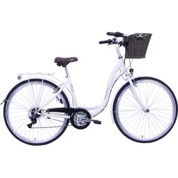 Cityrad FASHION LINE "21-Gang Citybike" Fahrräder Gr. 46cm, 28 Zoll (71,12cm), beige (creme + creme)