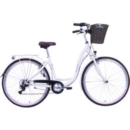 Cityrad FASHION LINE "6-Gang Citybike" Fahrräder Gr. 46 cm, 28 Zoll (71,12 cm), beige (creme, creme)