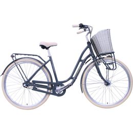 Tourenrad FASHION LINE "3-Gang Tourenbike" Fahrräder Gr. 48 cm, 28 Zoll (71,12 cm), grau (anthrazit, anthrazit)