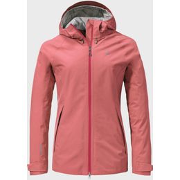 Schöffel Outdoorjacke SCHÖFFEL "2L Jacket Ankelspitz L", Damen, Gr. 42, rosa (3245, rosa), Oberstoff: Aussenseite: 100% Polyester Futter: 100% Polyester, sportlich, regular fit, hoch geschlossener Ausschnitt, Jacken