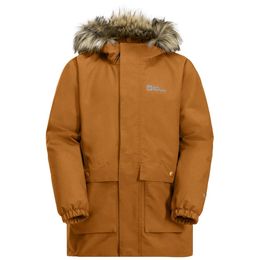 3-in-1-Funktionsparka Jack Wolfskin "COSY BEAR 3IN1 PARKA G" Gr. 176, braun (autumn, leaves) Kinder Jacken