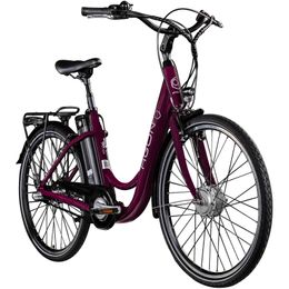 agon Axis E-Bike 26 Zoll Citybike Damen Herren 140 - 165 cm Pedelec mit Nabenmotor Fahrrad 3 Gang und Beleuchtung StVZO