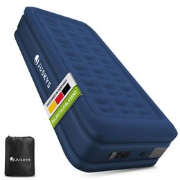 Juskys Luftmatratze Sapri M in Blau - 1 Personen Luftbett selbstaufblasend - integrierter Pumpe