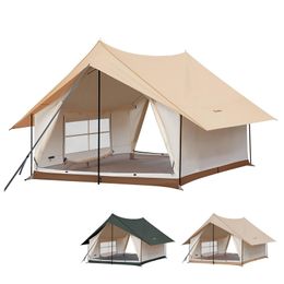 KINGCAMP Hauszelt Pinehouse II Familien 3-4 Personen Zelt Campingzelt Baumwolle Farbe: beige