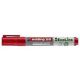 Edding 28 Non-permanent Whiteboard-Marker Rot Mittel Rundspitze 3 mm