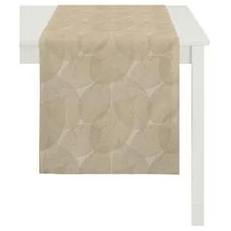 Tischdecke Apelt "3301 INDIAN SUMMER" Gr. 2, beige (beige, goldfarben), B:85cm L:85cm, Polyester, Viskose, Tischdecken