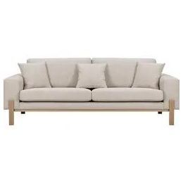 2-Sitzer OTTO products "Hanne, mit abnehmbaren Bezügen" Sofas Gr. B/H/T: 197 cm x 86 cm x 88 cm, Struktur fein recycelt, beige verschiedene Bezugsqualitäten: Baumwolle, recyceltes Polyester