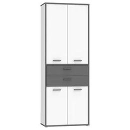 Aktenschrank FORTE "Keflav", weiß, B:84,5cm H:226,4cm T:41,5cm, FSC-zertifizierter Holzwerkstoff, Dekorfolie, Schränke, Breite 84,5 cm