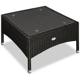 Casaria Deuba Polyrattan Beistelltisch/Teetisch