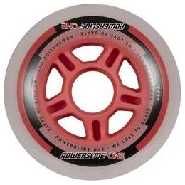 Inlineskates-Rolle Powerslide "PS ONE Pack/ABEC 5/Spacer" Räder Gr. 84 mm, rot (rot, schwarz)