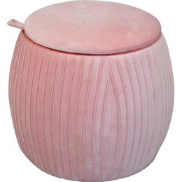 Stauraumhocker Home Affaire Hocker Gr. B/H/T: 49cm x 46cm x 49cm, Samt, rosa