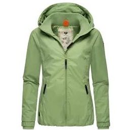 Outdoorjacke Ragwear "Dizzie" Gr. M (38), grün (grasgrün) Damen Jacken stylische Übergangsjacke mit großer Kapuze