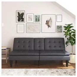 Schlafsofa DOREL HOME "MAINE, Kinosofa mit Relax- und Bettfunktion" Sofas Gr. B/H/T: 190cm x 81cm x 90cm, Kunstleder, grau mit 2 Getränkehaltern