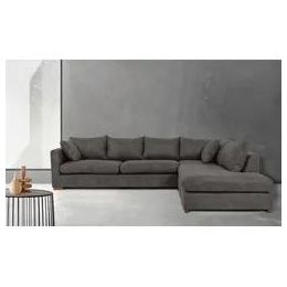 Guido Maria Kretschmer Home & Living Ecksofa GUIDO MARIA KRETSCHMER HOME & LIVING "Arles, L-Form" Sofas Gr. B/H/T: 318cm x 80cm x 272cm, Luxus-Microfaser, Ottomane rechts, grau (anthrazit) extra tiefe Sitzfläche, in diversen Stoffqualitäten