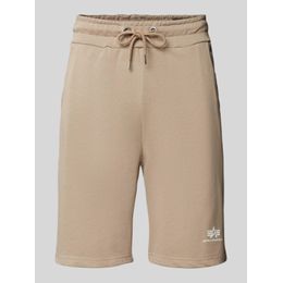 Alpha Industries Regular Fit Sweatshorts mit Label-Print