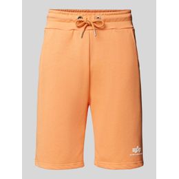 Alpha Industries Regular Fit Sweatshorts mit Label-Print