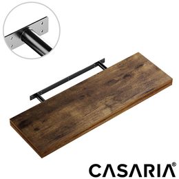 Casaria Wandregal Schweberegal 70cm Eiche dunkel + Halterung