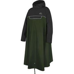 Normani Regenponcho 'Quibd&oacute;' Damen Gr&ouml;&szlig;e XXXL/4XL oliv / schwarz / wei&szlig;