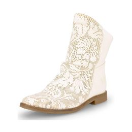 felmini Stiefelette Damen Gr&ouml;&szlig;e 40 creme Winterschuhe