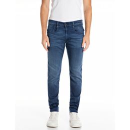 Slim-fit-Jeans Replay "Anbass" Gr. 34, Länge 32, blau (dark blue 780) Herren Jeans