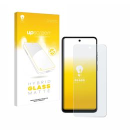 upscreen Displayschutzglas Schutzglas für Motorola Moto E14, Schutzfolie Display Schutz Glas Folie matt, weiß
