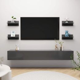 vidaXL TV-Wand in Grau.