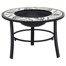 vidaXL Holzkohlegrill aus Stahl und Keramik in Grün, DxH: 68x45 cm