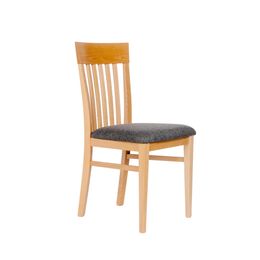 kundler home 4-Fußstuhl Stuhl Holz mit gepolstertem Sitz (Set, 2 Stühle), Gestell Massivholz, Aus Holz, 2er Set, grau