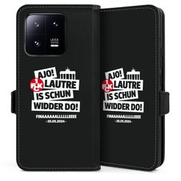 DeinDesign Handyhülle 1. FCK Pokal Finale 2024 1. FC Kaiserslautern, Xiaomi 13 Pro Hülle Handy Flip Case Wallet Cover Handytasche Leder, schwarz