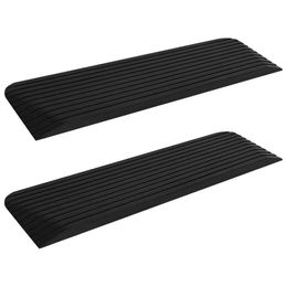 vidaXL Verkehrsschild Schwellenrampen 2 Stk. 110x32x3,8 cm Gummi, (2 St)