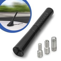 Adapter Universe Universal 9cm Auto Kurz Stab Dach Antenne Radio Carbon Design KFZ PKW Stabantenne