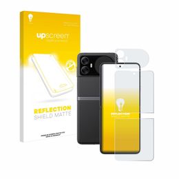 upscreen Displayschutzfolie Schutzfolie für Blackview Hero 10 (Display+Rückseite), 1 Stück, Displayschutz Schutz Folie Matt Entspiegelungsfolie, weiß