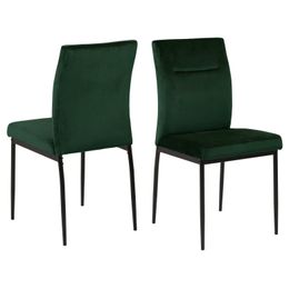 ACTONA GROUP Polsterstuhl (2er-Set) in dunkelgrün - 45x90,5x55 (BxHxT) (2er-Set)