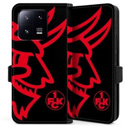 DeinDesign Handyhülle Offizielles Lizenzprodukt 1.FCK Dauerkarte, Xiaomi 13 Pro Hülle Handy Flip Case Wallet Cover Handytasche Leder, schwarz