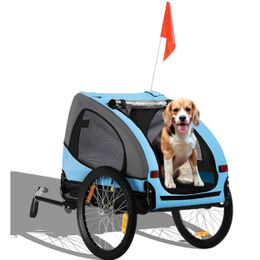 zoomundo Fahrradhundeanhänger Hundeanhänger Fahrradanhänger für Hunde Buddy in Türkis