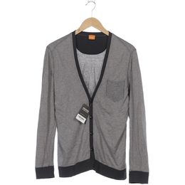 BOSS Orange Herren Strickjacke, grau, Gr. 52