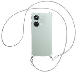 mtb more energy Handykette für OnePlus Nord 3 (CPH2491, 6.74) [MK], Umhängehülle mit Metallkette [NC-732-MK], silberfarben, silberfarbene Snake-Kette