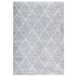 Idimex Teppich RHOMB, Teppich waschbar 160 x 230 cm Wohnzimmerteppich weich Grau
