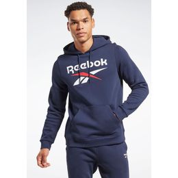 Reebok Herren Kapuzensweatshirt, blau, Gr. L, Obermaterial: 70% Baumwolle, 30% Polyester, Sweatshirts