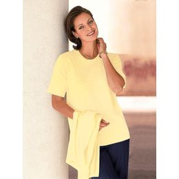 CLASSIC Damen Strickpullover "Twinset", gelb, Gr. 40, unifarben, 100% Polyacryl, Pullover
