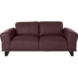 2-Sitzer W.Schillig, B:192cm H:78cm T:94cm, braun, Sofas, "montanaa", mit Metallkufen in Schwarz pulverbeschichtet, Breite 192 cm