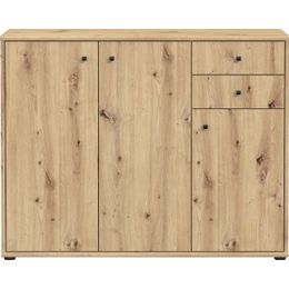 Kommode FORTE, B:108,8cm H:85,5cm T:34,8cm, braun, Dekorfolie, FSC-zertifizierter Holzwerkstoff, Flur, Sideboards, "Tempra", Breite 108,8 cm