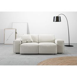 2-Sitzer Andas, B:194cm H:71cm T:101cm, silber, 100% Polyester, Sofas, "Glimminge auch in Breitcord + Feincord + Easy care-Bezug", besondere