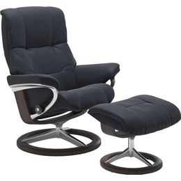 Relaxsessel stressless, B:79cm H:102cm T:73cm, blau, Leder BATICK: BATICK ist ein leicht korrigiertes, durchgef&auml;rbtes und genarbtes M&ouml;belleder, bei