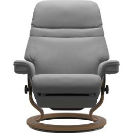 Relaxsessel stressless, B:79cm H:103cm T:78cm, grau, Leder BATICK: BATICK ist ein leicht korrigiertes, durchgefärbtes und genarbtes Möbelleder, bei