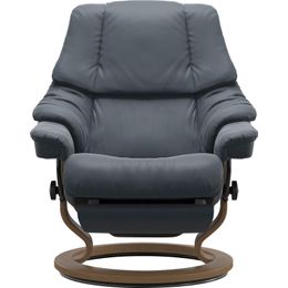 Relaxsessel stressless, B:88cm H:98cm T:77cm, blau, Leder BATICK: BATICK ist ein leicht korrigiertes, durchgef&auml;rbtes und genarbtes M&ouml;belleder, bei