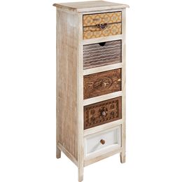 Kommode HEINE HOME, B:35cm H:92cm T:30cm, bunt, Massivholz, Sideboards
